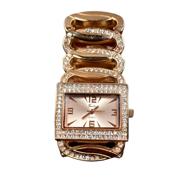 Sache | Accessories | Vintage Sache Quartz Ladies Watch W Faux Diamonds ...